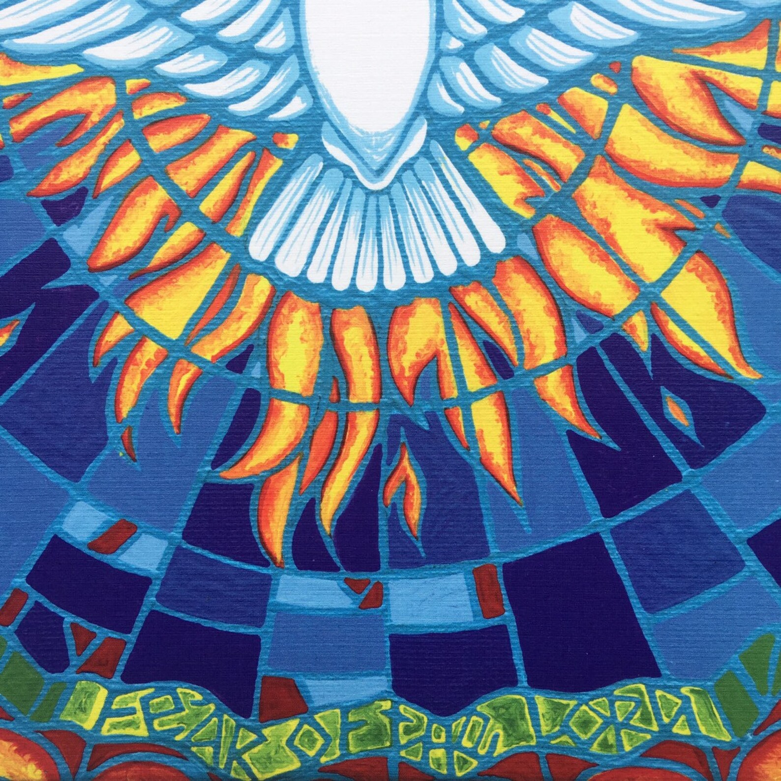 Gifts of the Holy Spirit Original Art Print Dove Mandala With Phrases ...