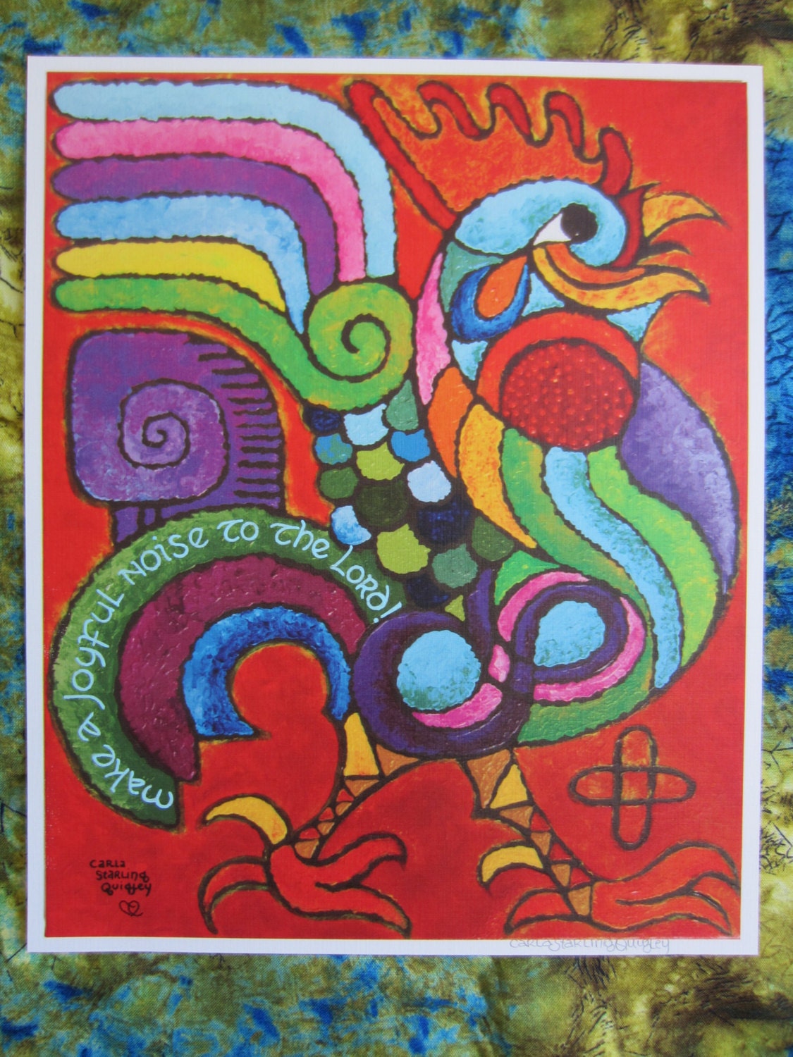 Joyful Noise Cursillo Rooster Original Art Print Christian - Etsy
