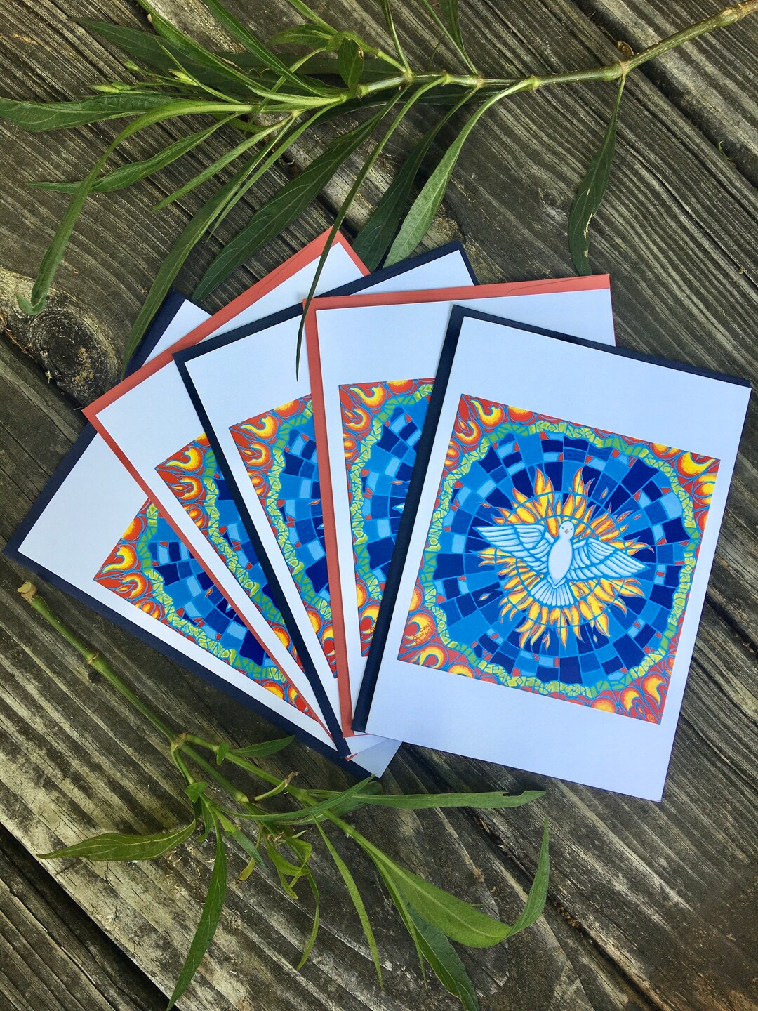 Gifts of Holy Spirit Original Art, Christian Catholic Greeting Card ...