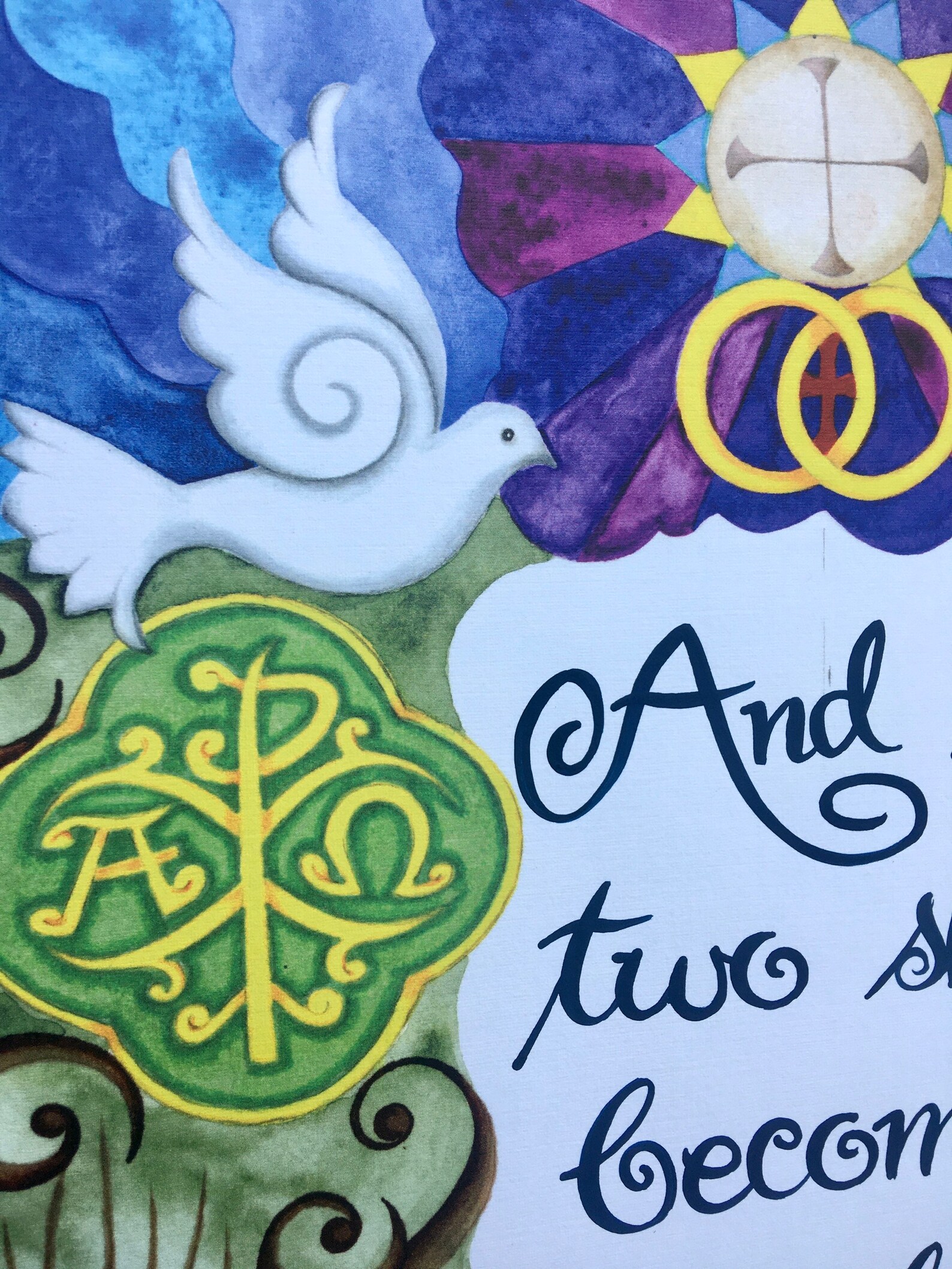 Sacrament of Marriage Hand-lettered Original Art Print, for Catholic ...