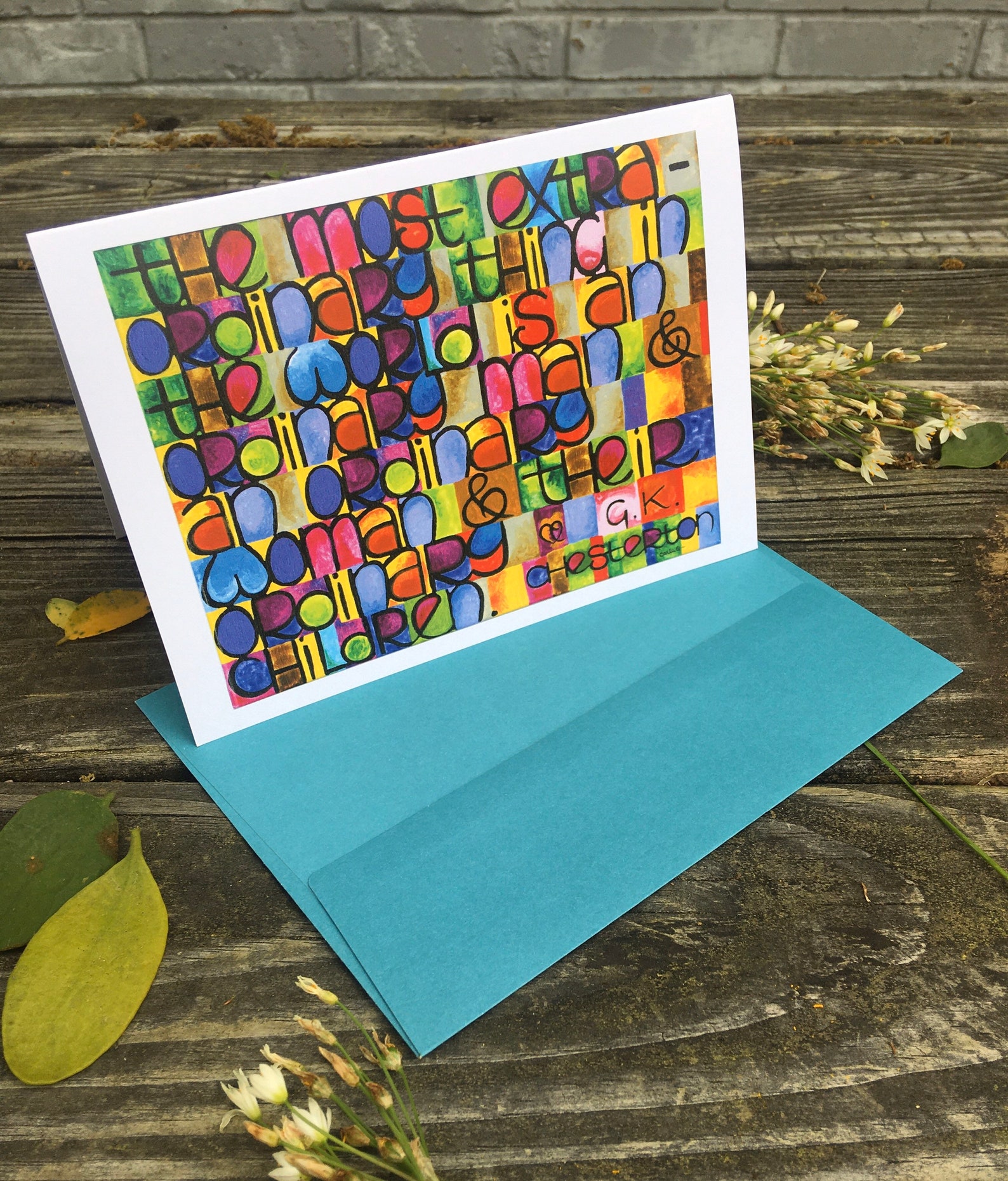 GK Chesterton Quote,extraordinary Thing,colorful Christian Card ...