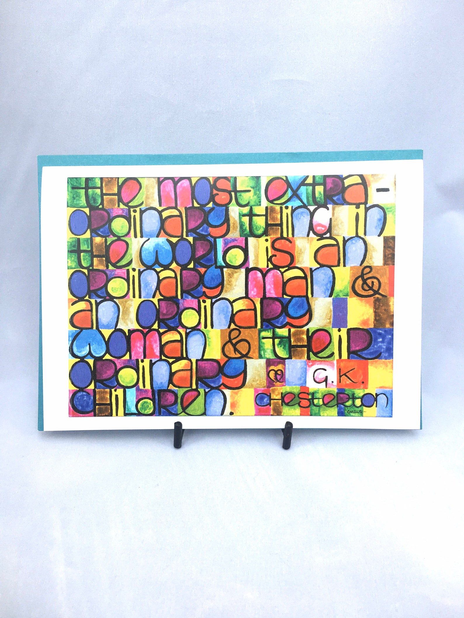 GK Chesterton Quote,extraordinary Thing,colorful Christian Card ...