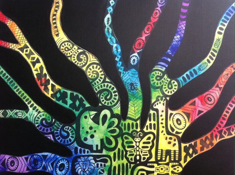 Genesis Tree of Life Original Art Print Christian Catholic - Etsy