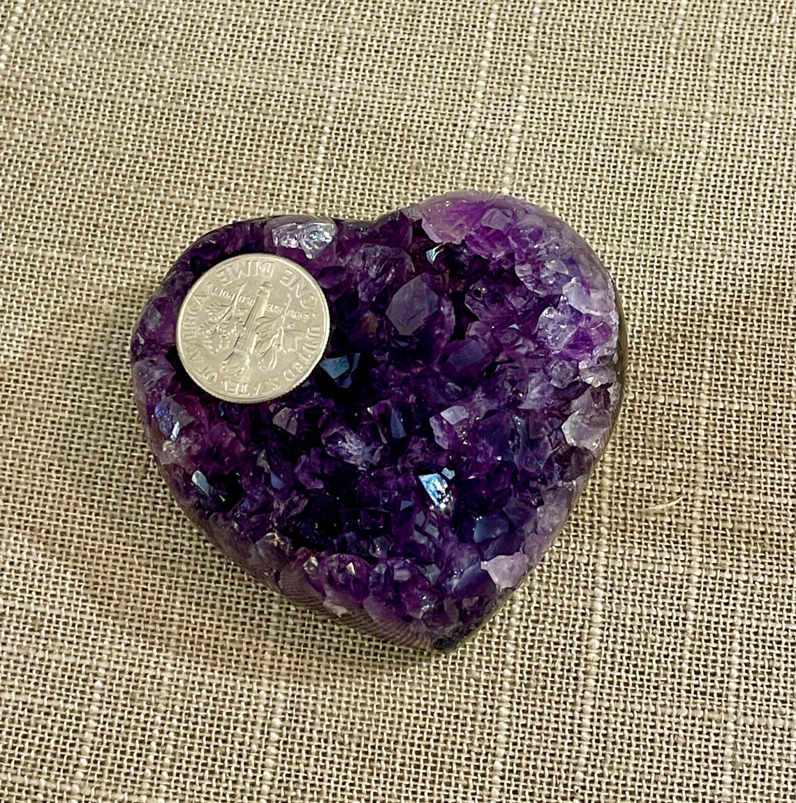 Amethyst Heart-amethyst Geode Heart-amethyst Geode-natural - Etsy