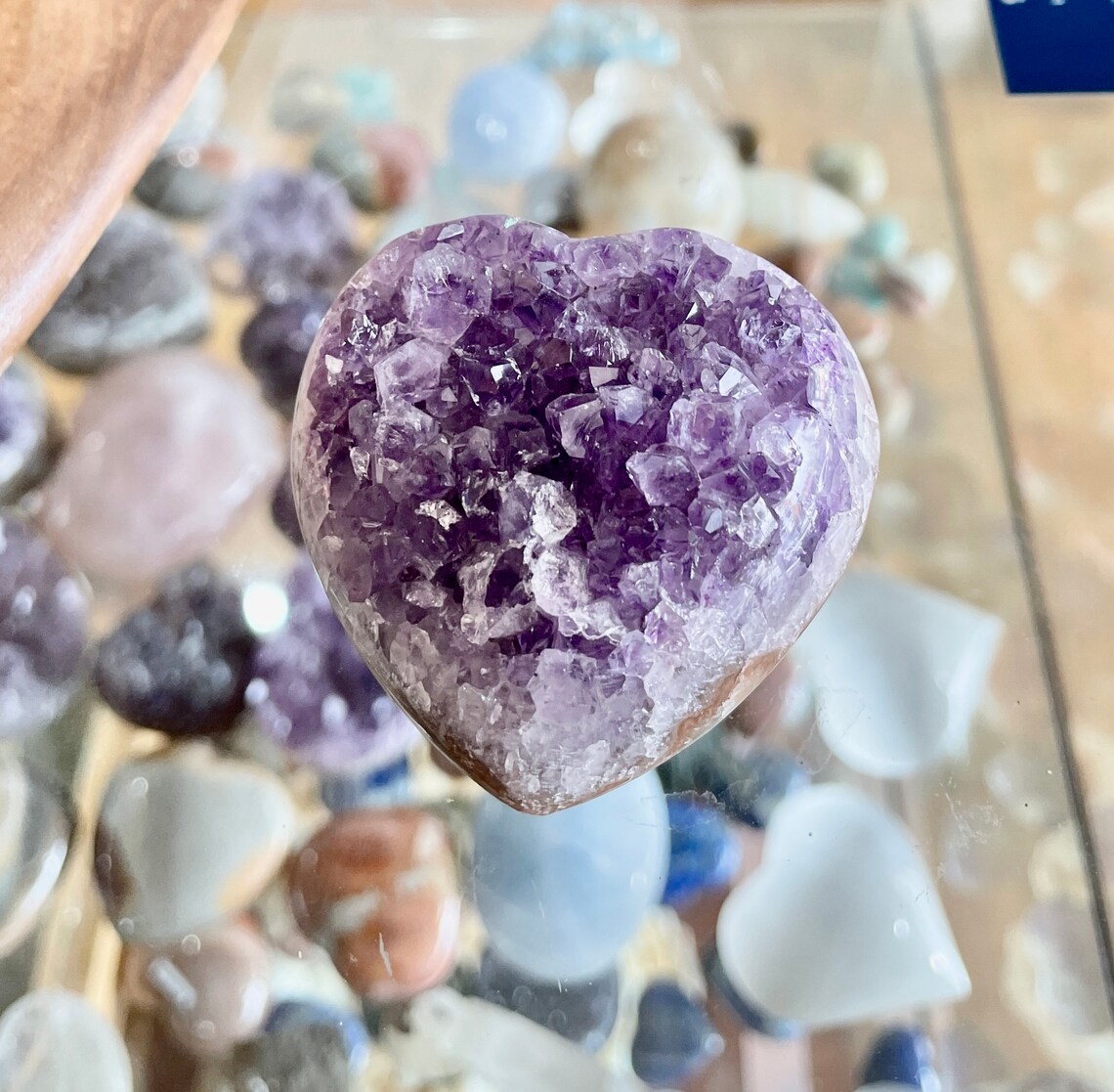 Amethyst Heart-amethyst Geode Heart-amethyst Geode-natural - Etsy