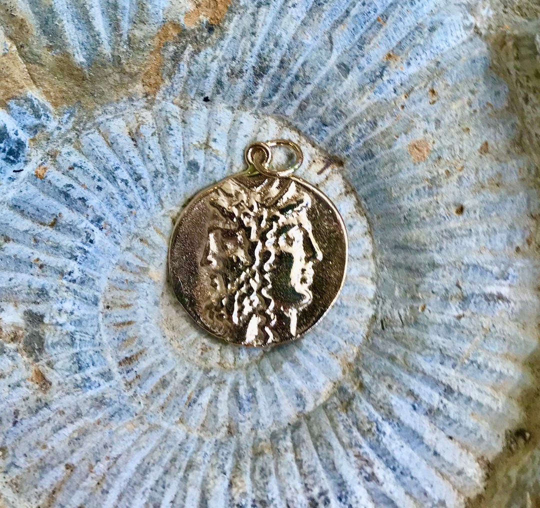 Ancient Janus Coin Pendant In14k Gold- Gold Janus Pendant -zeus Pendant ...