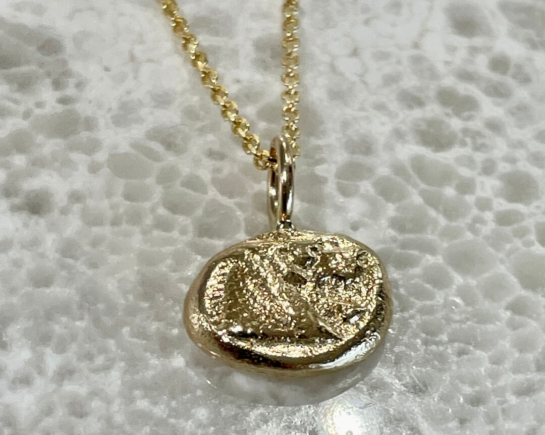 14K Gold Lion of Lydia Coin Pendant - Etsy