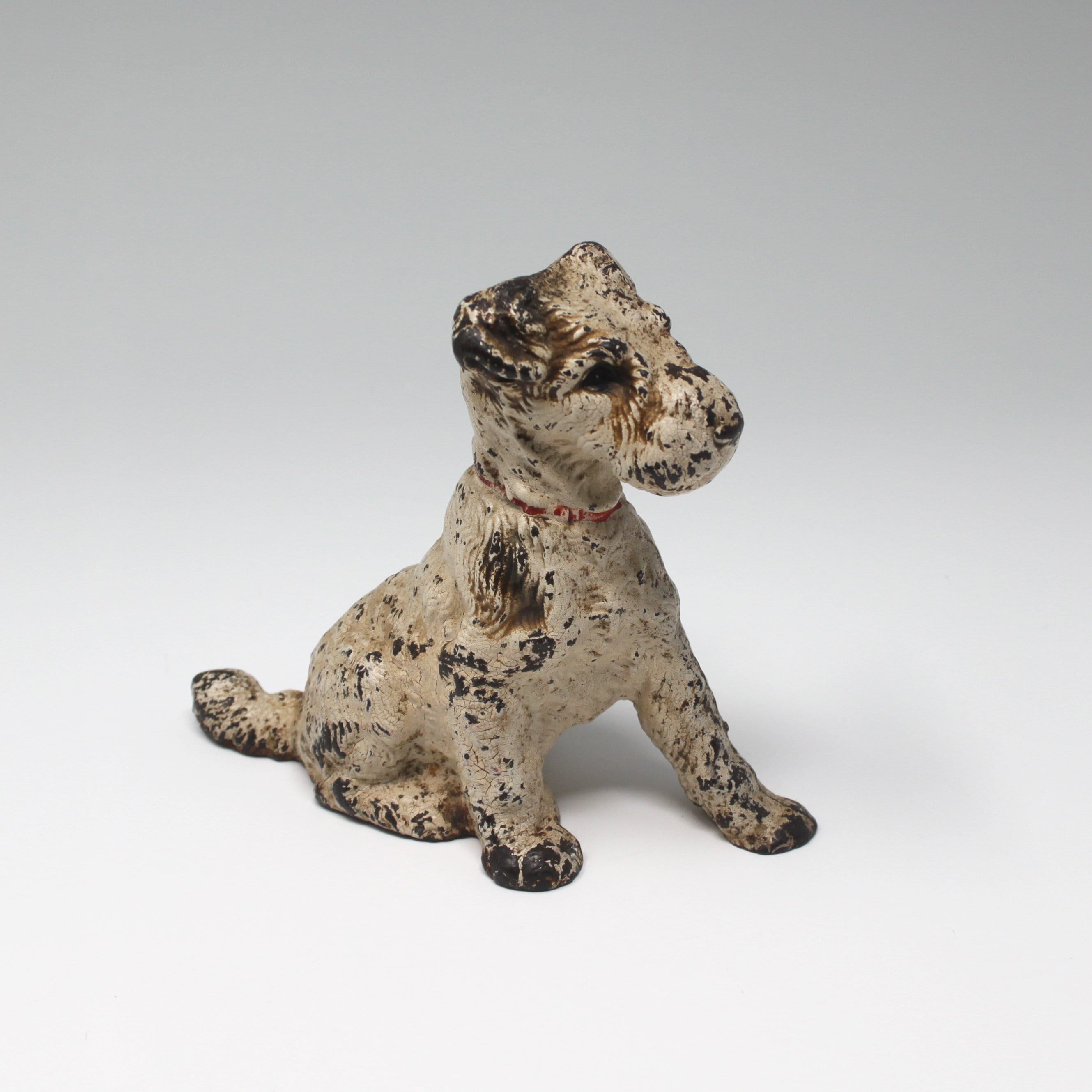 Antique Cast Iron Hubley Wire Haired Fox Terrier Bookend / Paperweight ...