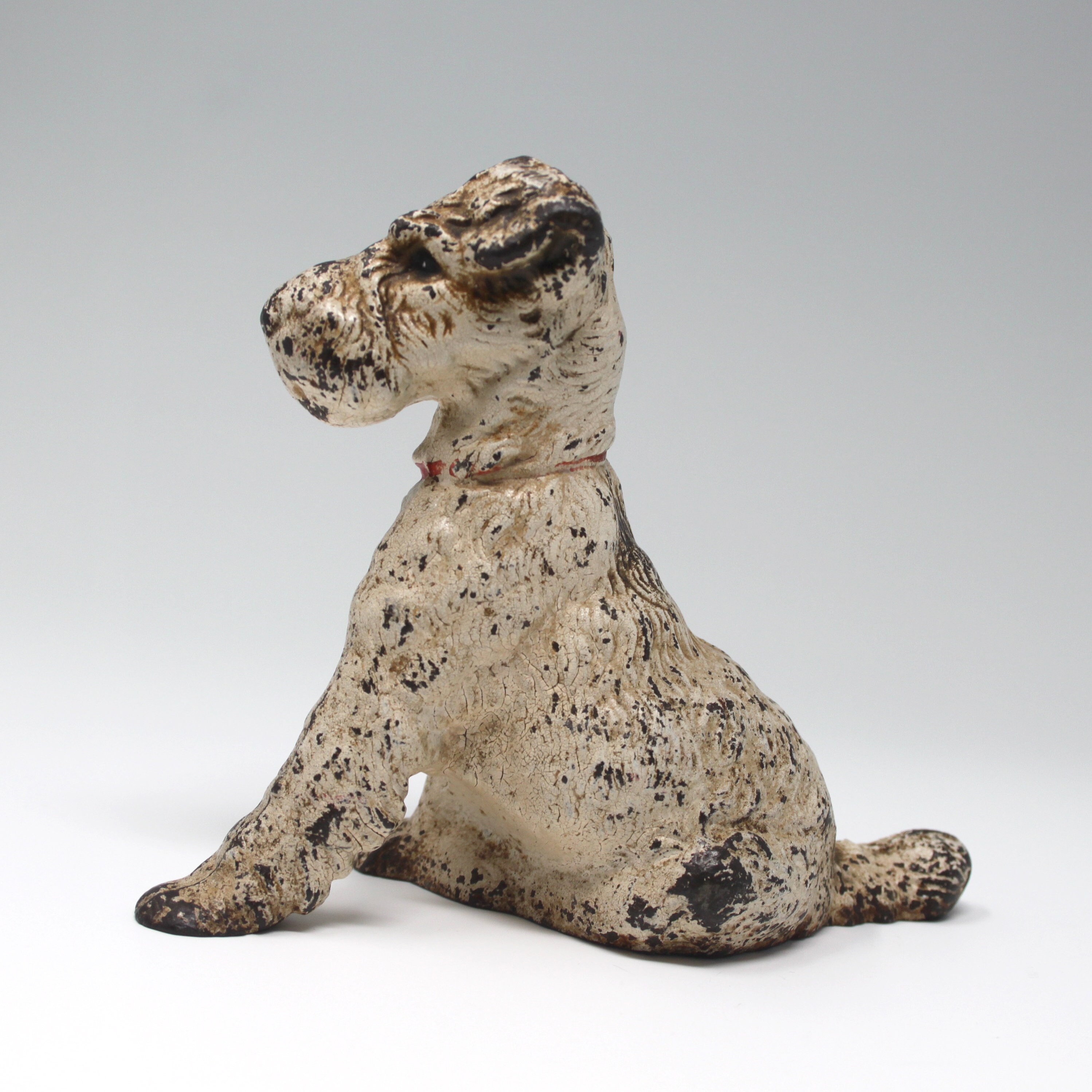 Antique Cast Iron Hubley Wire Haired Fox Terrier Bookend / Paperweight ...