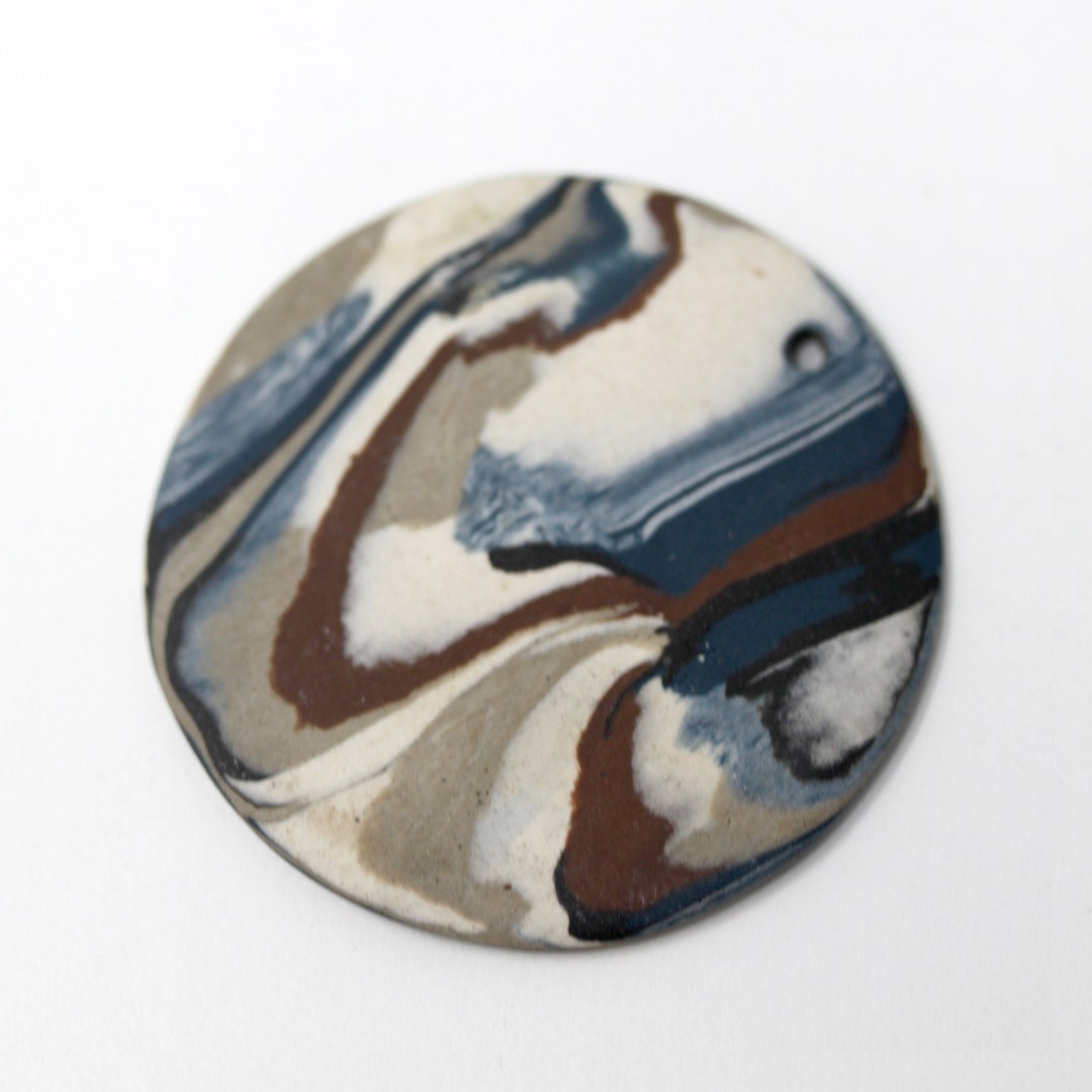 Vintage Artist Handcrafted Clay/pottery Pendent - Etsy