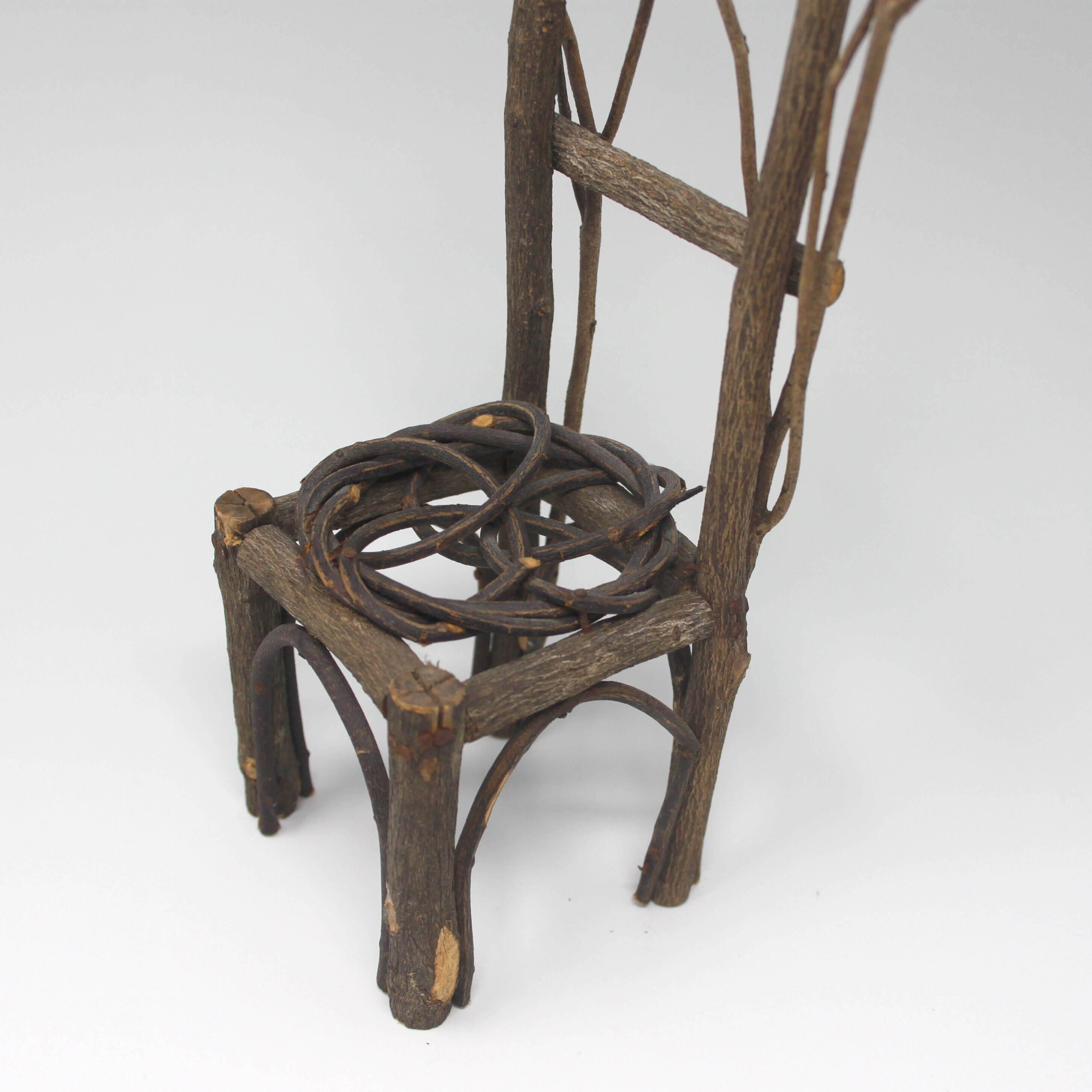 Vintage Rustic Twig Chair— Miniature Handmade Folk Art - Etsy