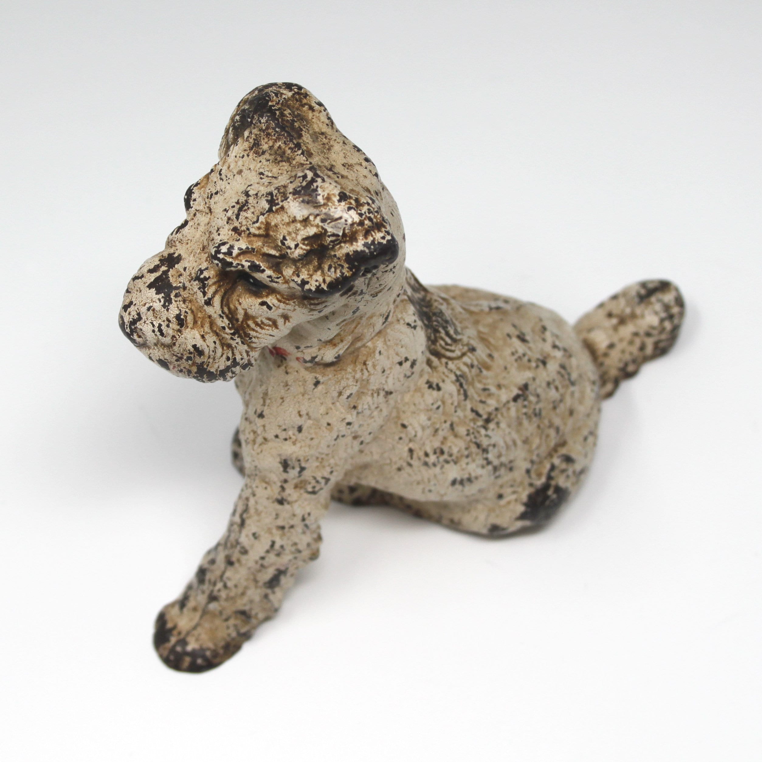 Antique Cast Iron Hubley Wire Haired Fox Terrier Bookend / Paperweight ...