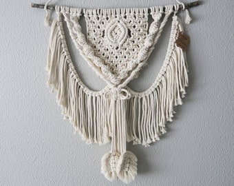 Macrame Wall Hanging With Gemstones - Etsy