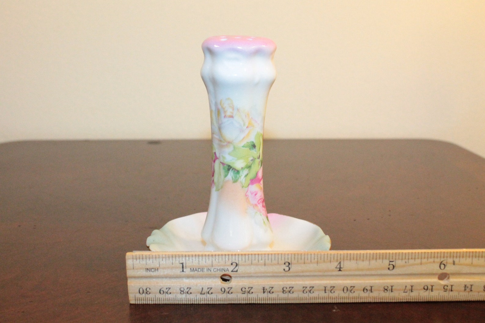 Hat Pin Holder Pink Flowers with Green Leaves Marked R S | Etsy