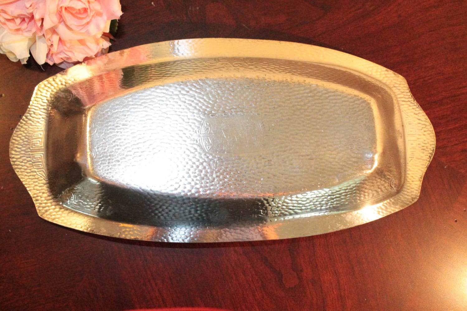 Rectangular Silver Plate Tray Hand Hammered Homan Manufacturing - Etsy