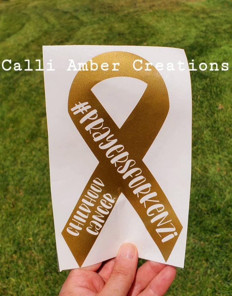 Personalized Cancer Awareness Ribbon Car Decal - Etsy