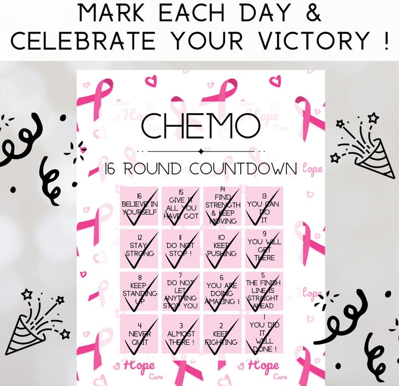 Chemo Countdown | Breast Cancer - Etsy