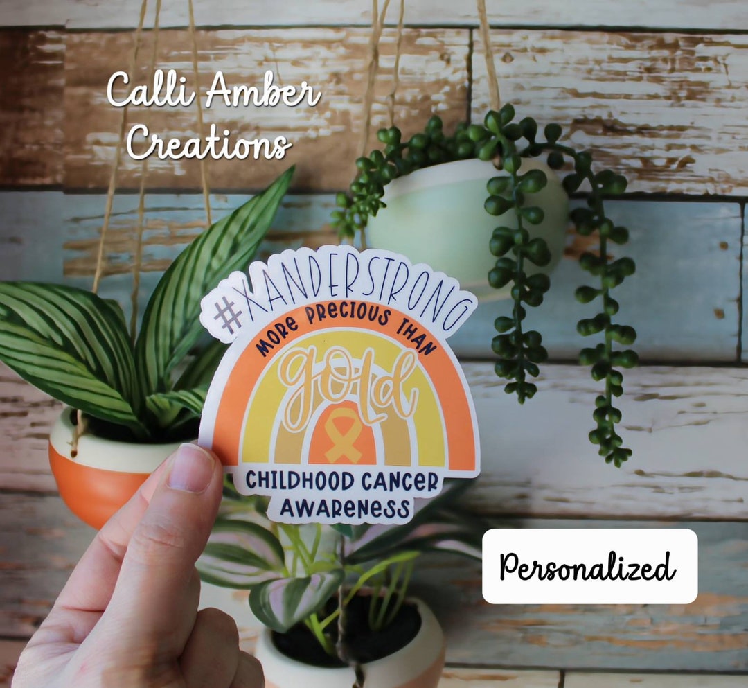 Childhood Cancer Awareness Waterproof Sticker - Etsy