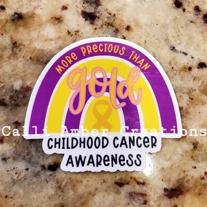 Childhood Cancer Awareness Waterproof Sticker - Etsy