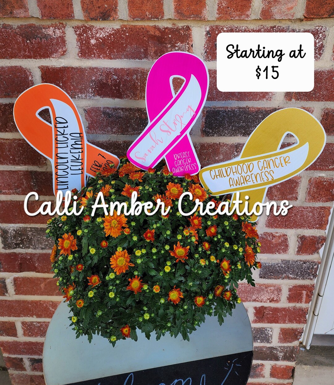 Personalized Awareness Ribbon Yard Sign: Custom Cancer Support Decor - Etsy