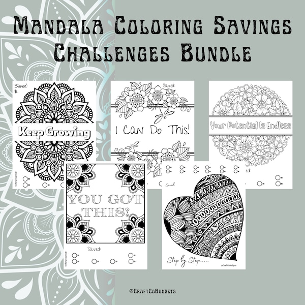 Coloring Savings Challenges - Etsy