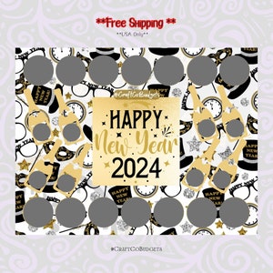 Happy New Year 2024 Mystery Scratch off Savings Challenge Physical ...