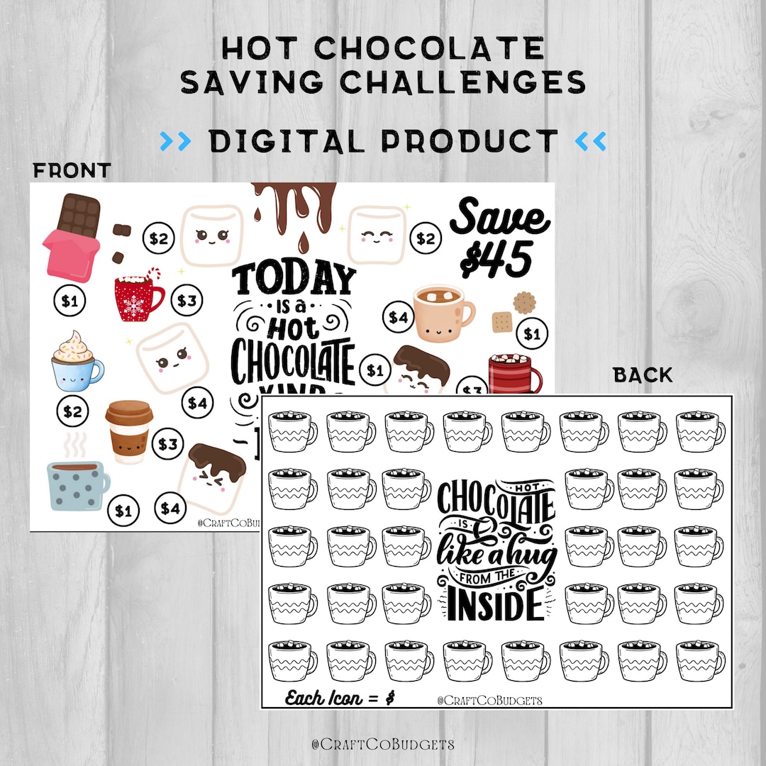Hot Chocolate Savings Challenges | LOW INCOME| Digital Download | 2 ...
