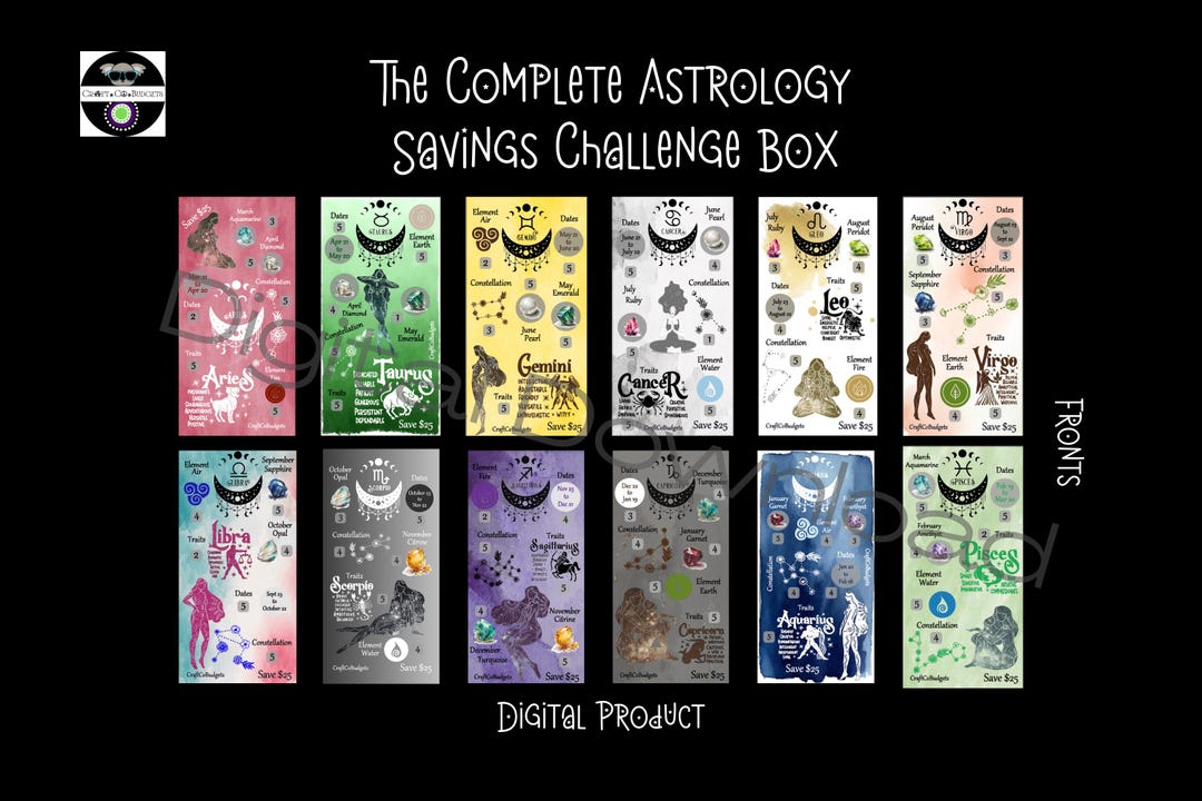 The Complete Astrology Box Challenge | Instant Download | Dashboard ...