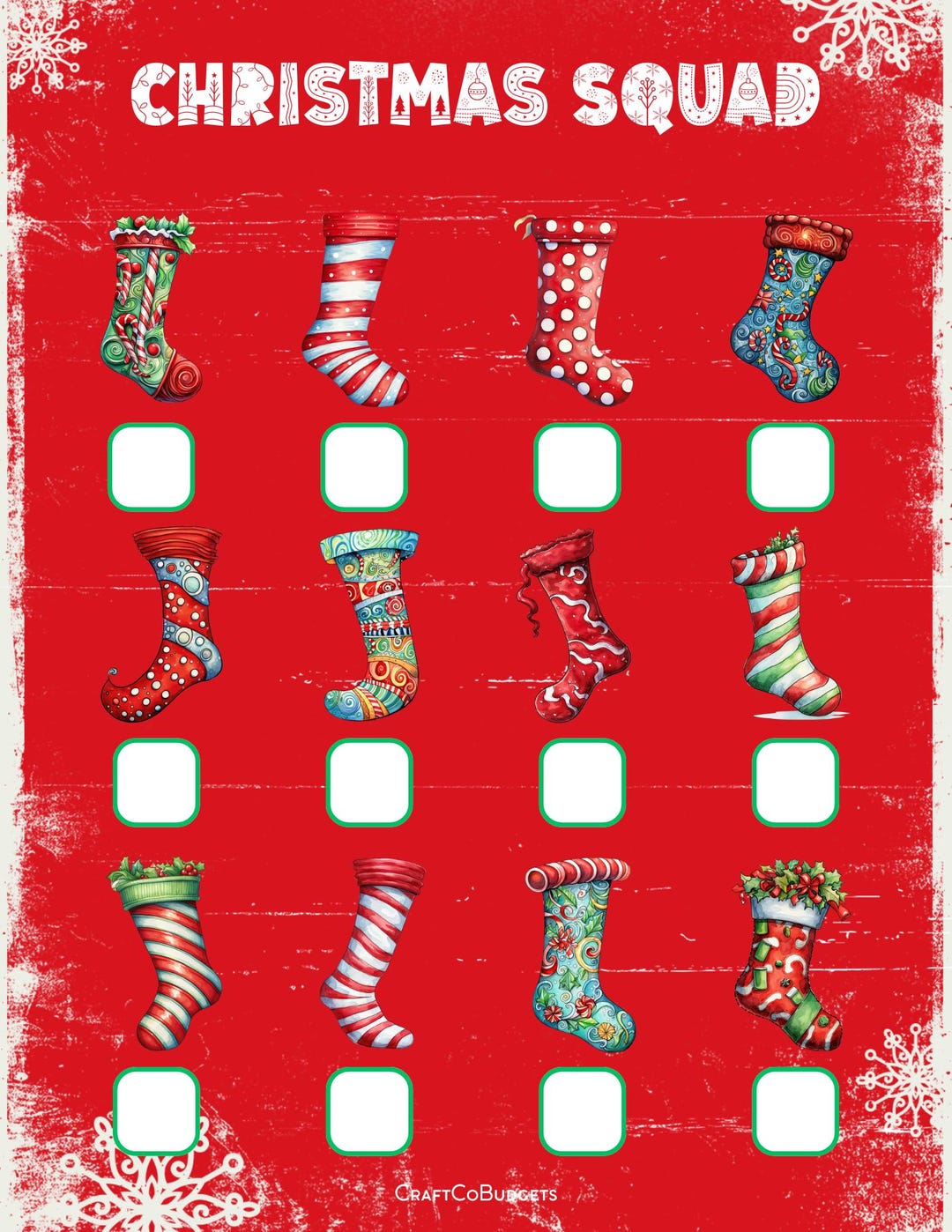 Xmas Squad Mini Box Savings Challenge | LOW INCOME| Digital Download ...