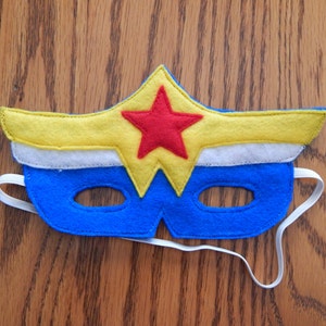 Inspired by Wonder Woman Felt Superhero Mask Costume Any Size Available ...
