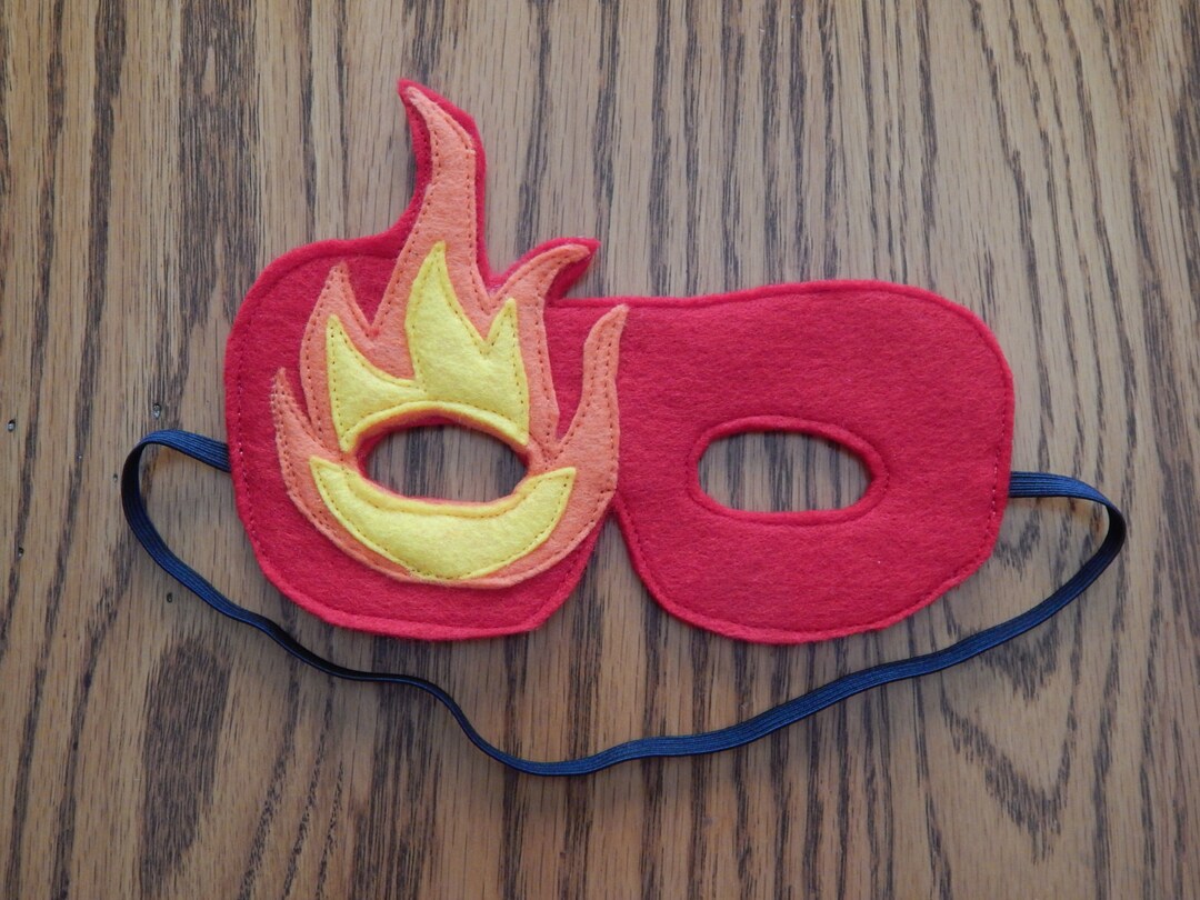 Inspired by Elemental Fire Power Felt Superhero Mask Costume With or ...