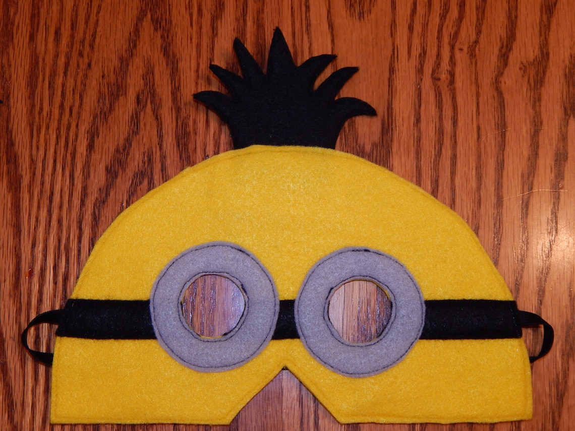 Despicable Me Double Eye Minion Felt Mask Costume Accessory - Etsy