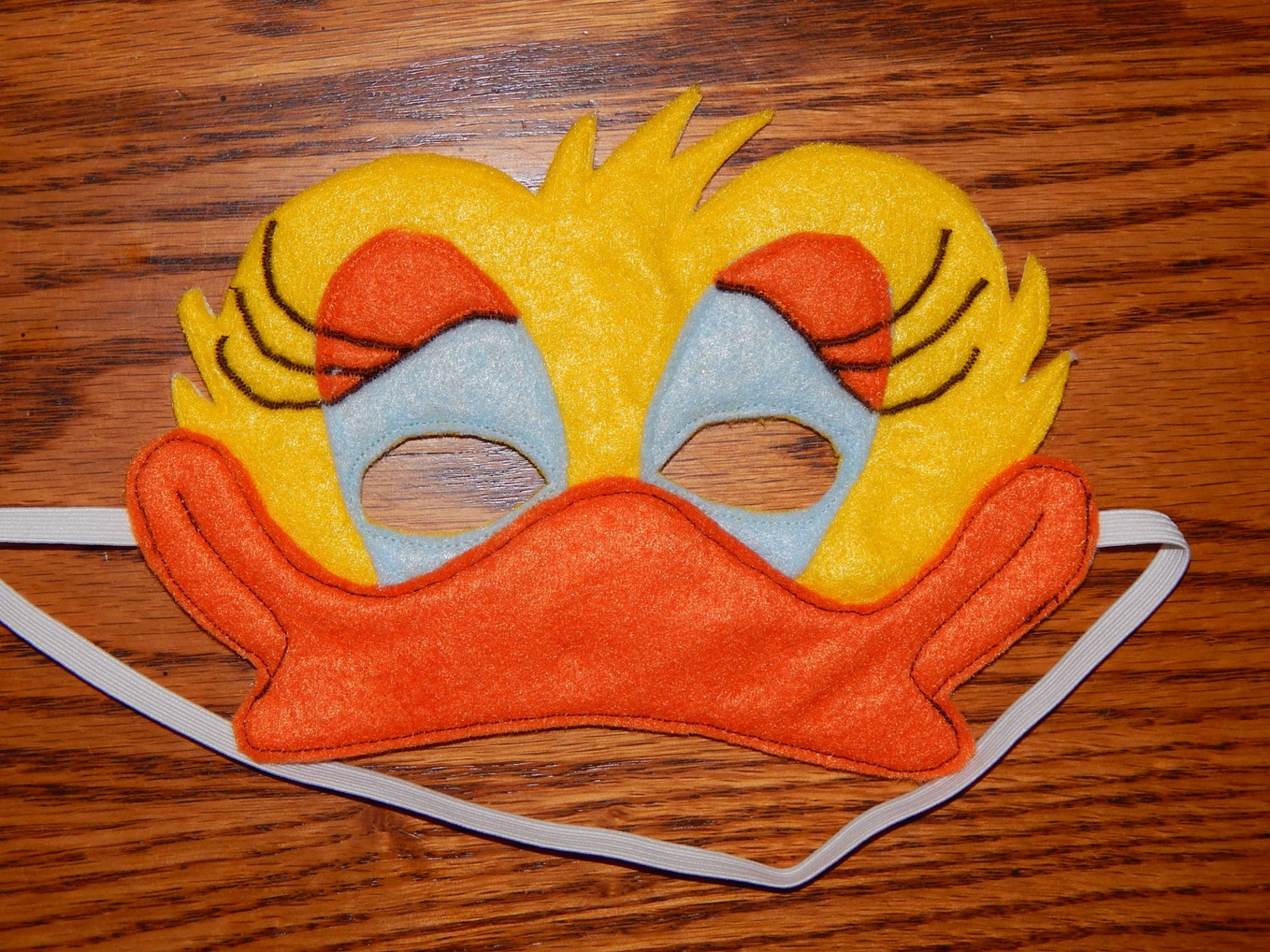 Yellow Duck or Goose Felt Mask Costume Accessory Any Size - Etsy