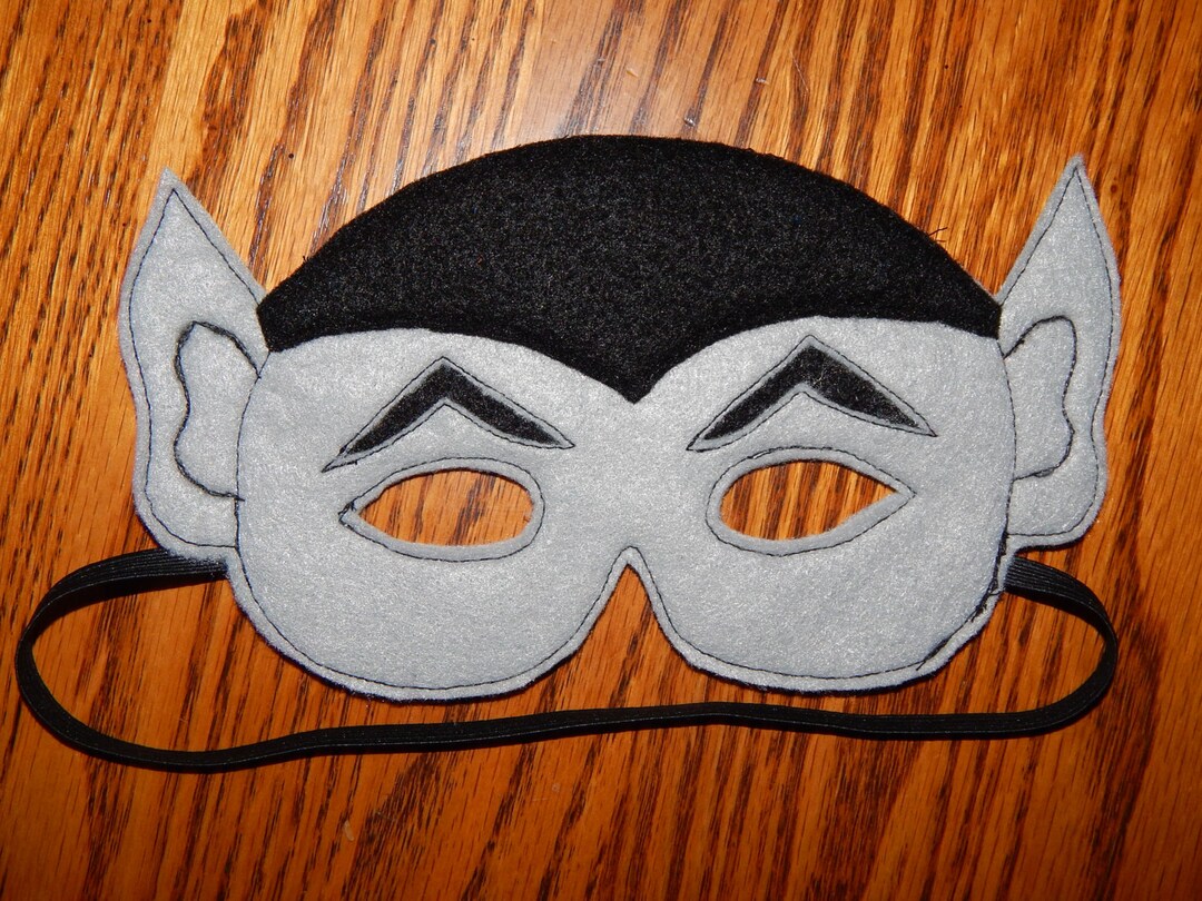 Dracula Vampire Felt Mask Costume Any Size Avaliable - Etsy