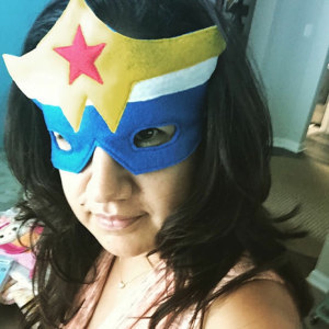 Inspired by Wonder Woman Felt Superhero Mask Costume Any | Etsy