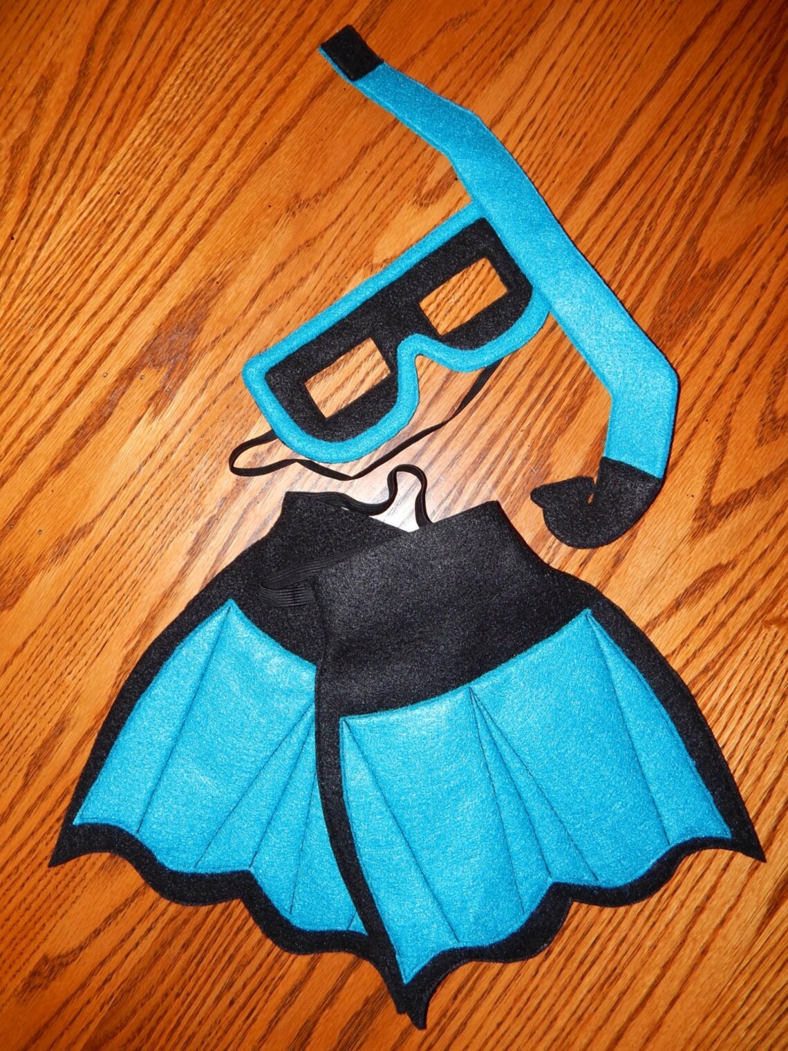 Felt Scuba Diving Snorkel Mask & Fins Set Costume Accessory - Etsy