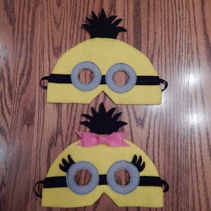 Despicable Me Double Eye Minion Felt Mask Costume Accessory Any Size ...