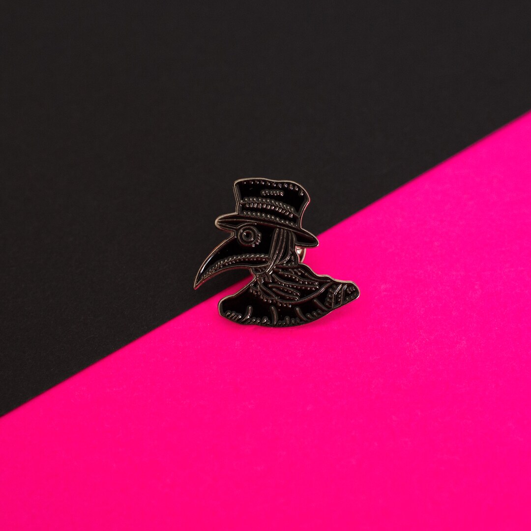 Pin's Mask Plague Doctor / Plague Doctor Mask Costume / Hard Enamel ...