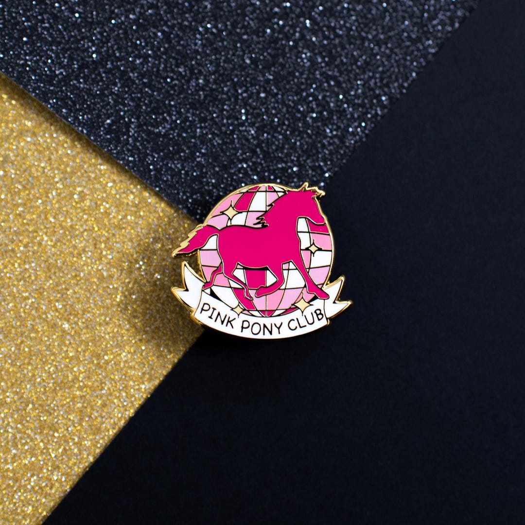 Pin's Pink Pony Club / Hard Enamel Pin Badge Pin - Etsy