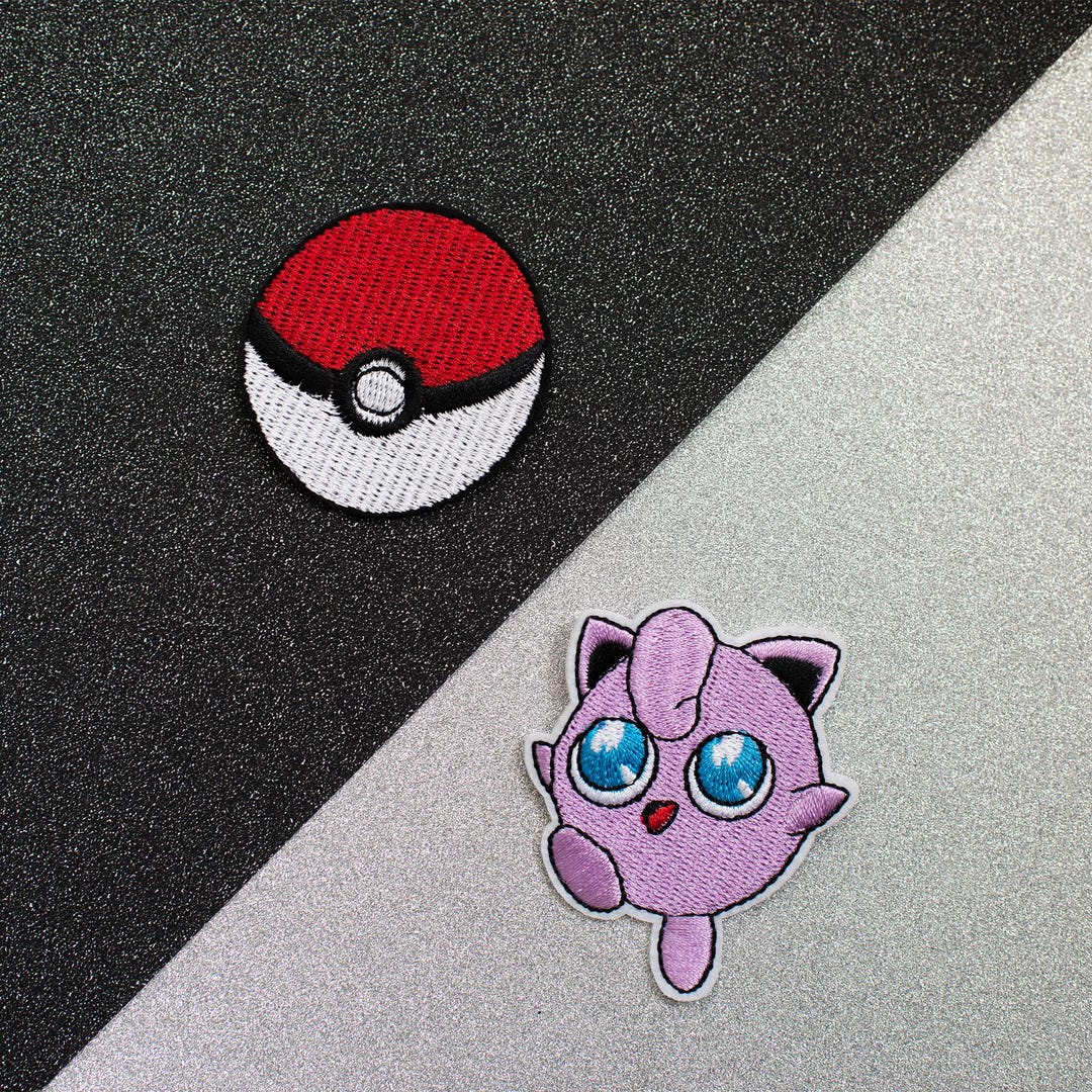 Pokemon Pokeball Jigglypuff Iron on Embroidered Patch - Etsy