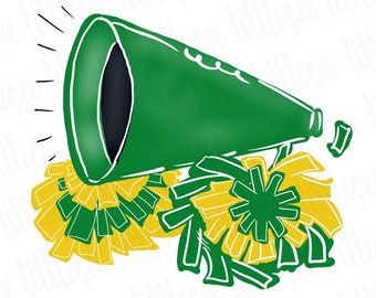Cheer Green and Gold Png - Etsy