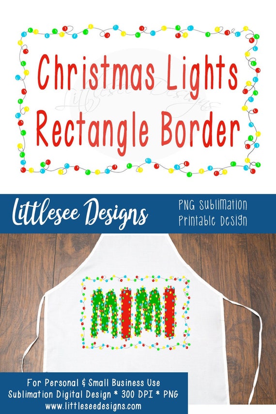Red And Green Christmas Lights Border