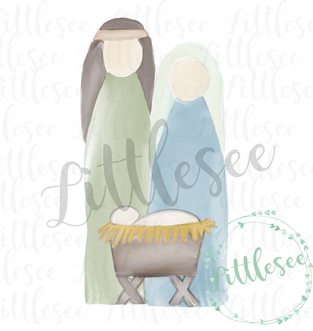 Nativity, Christmas Watercolor, Nativity Watercolor, Mary Did You Know ...