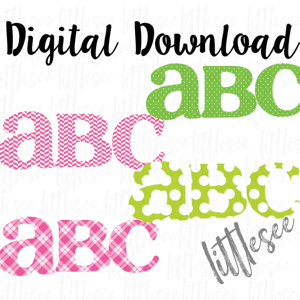 Preppy Doodle Letters - Etsy