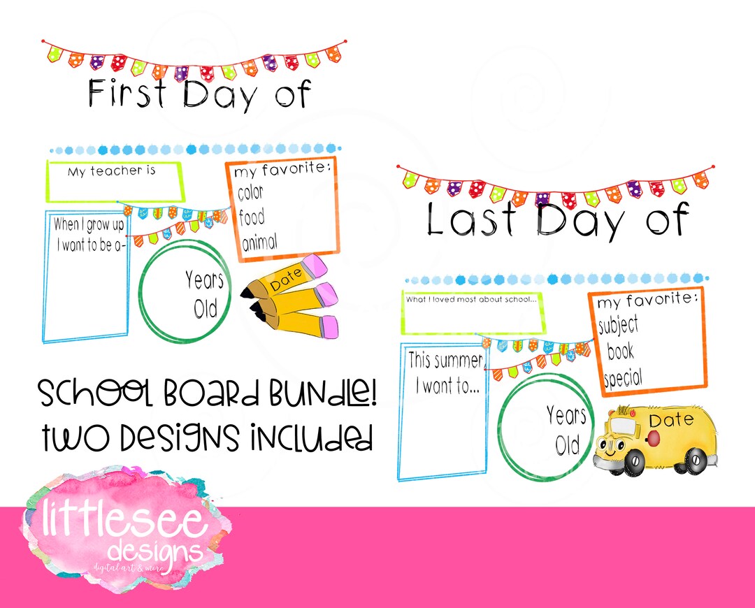 First Day and Last Day of School Board Back to School - Etsy