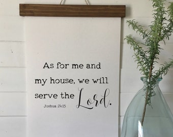 Joshua 24 15 Wall Art - Etsy