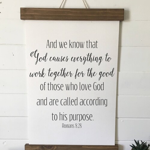 Romans 8:28 All Things Work Together for Good Bible Verse - Etsy