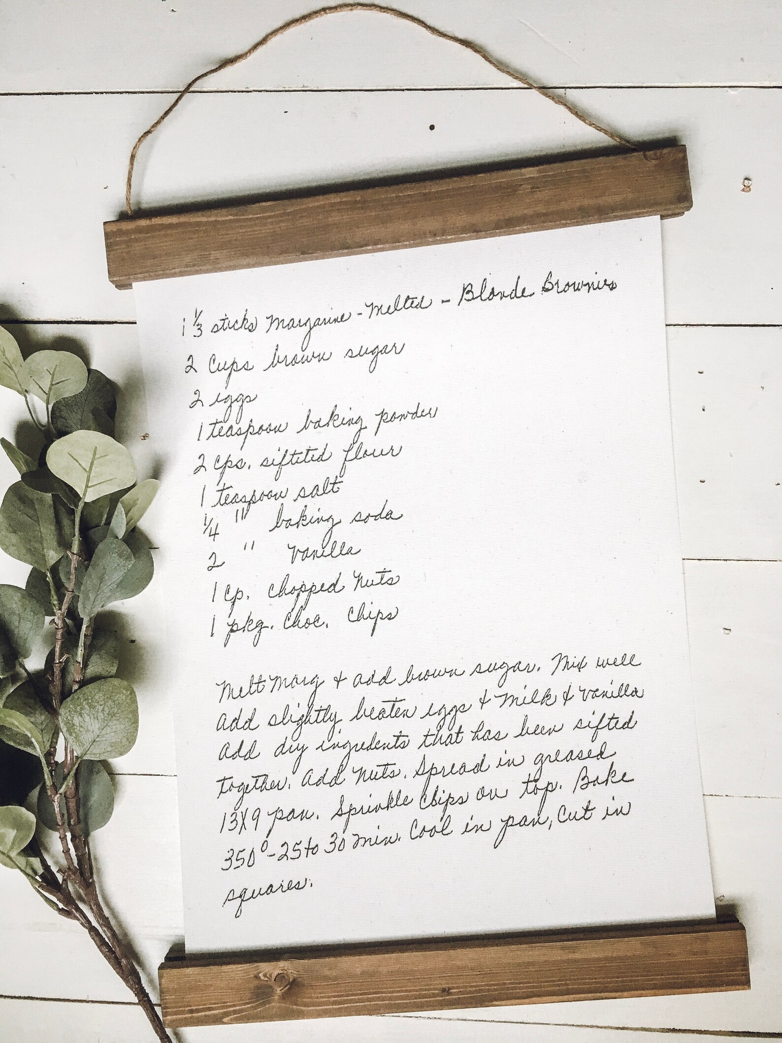 Handwritten Keepsakes/recipe/letters/wall Art/canvas Art | Etsy