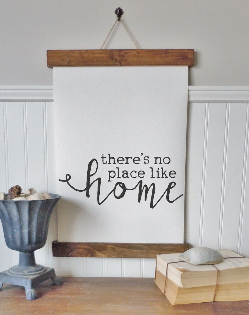 There's No Place Like Home/calligraphy Sign/canvas - Etsy