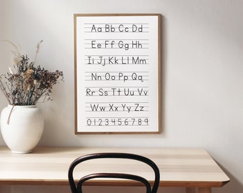 Vintage Style Alphabet Poster Ready to Hang - Etsy